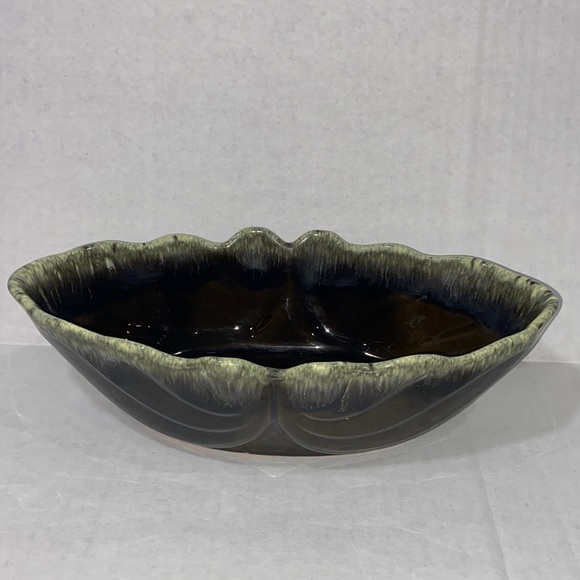Vintage | Accents | Vintage Hull Forest Green Drip Oval Planter F77 Mid ...